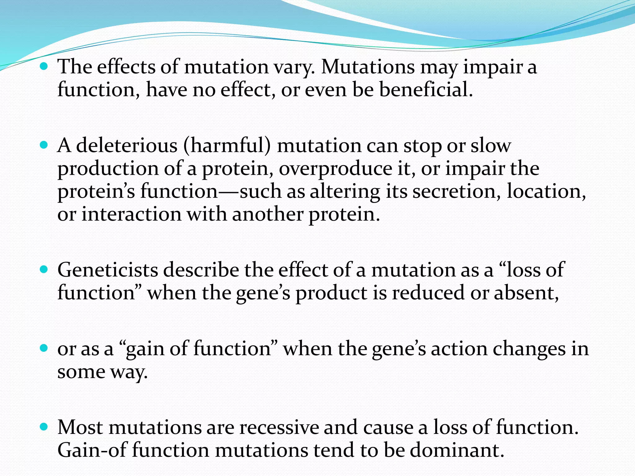 Mutation and its types | PPTX