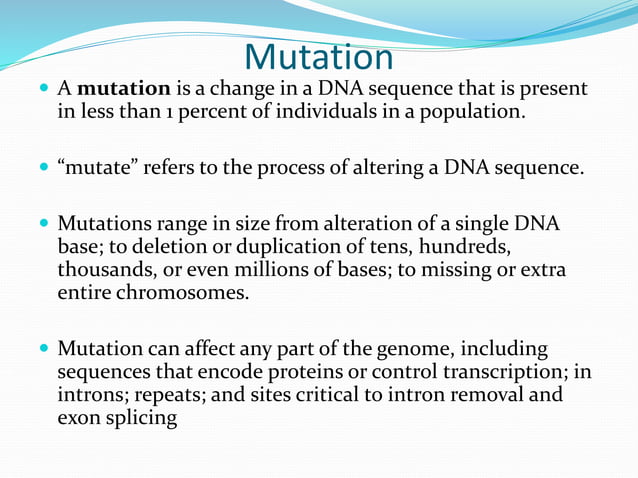 Mutation and its types | PPTX