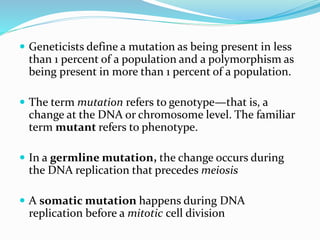 Mutation and its types | PPTX