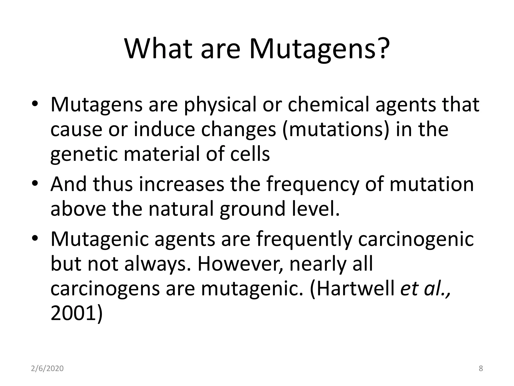 Mutation and mutagens | PPTX
