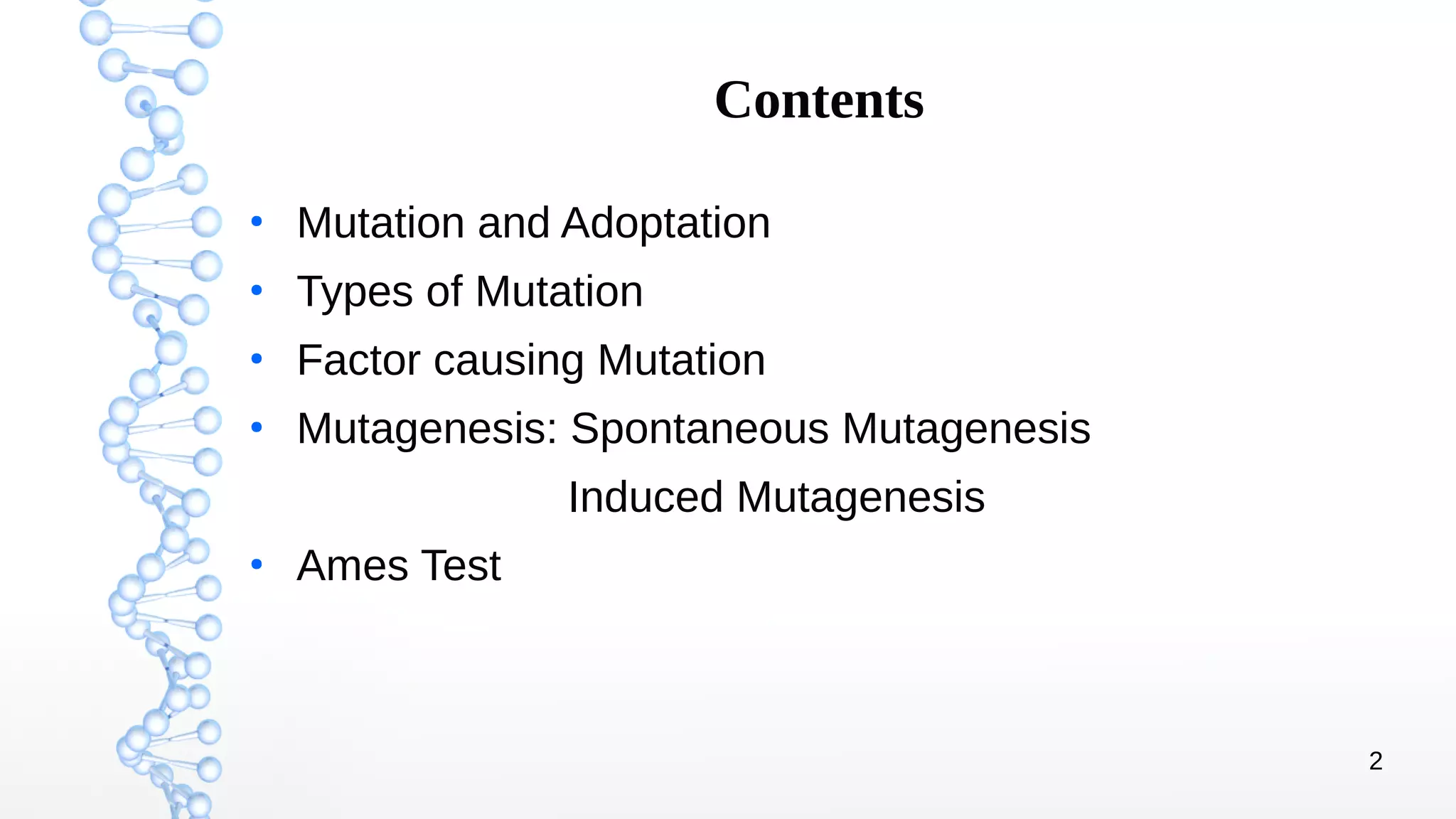 Mutation and Assay of Mutagenesis | PPT