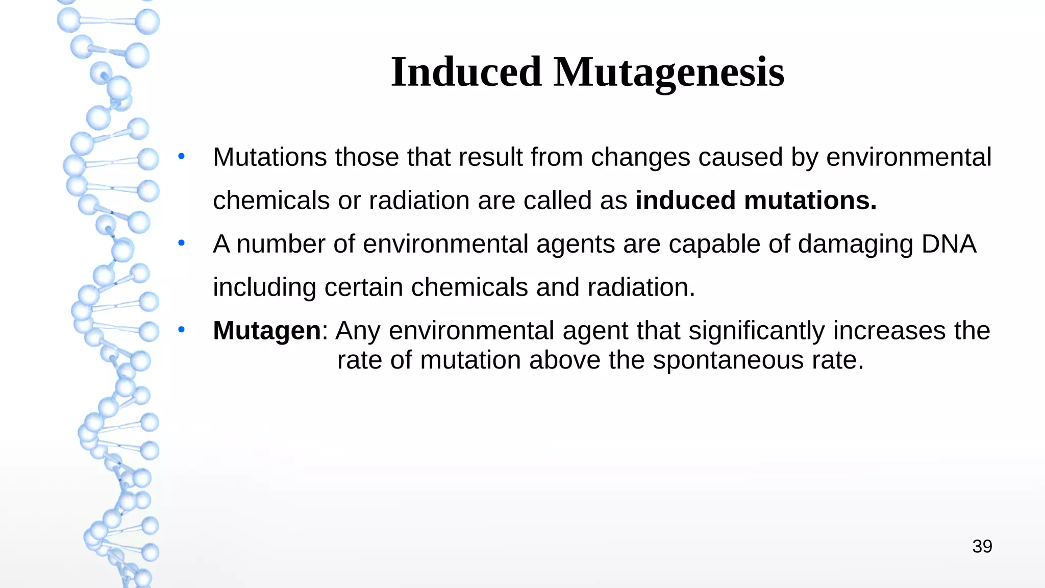 Mutation and Assay of Mutagenesis | PPT