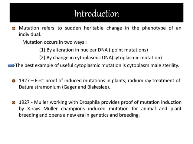 Mutation breeding | PPT
