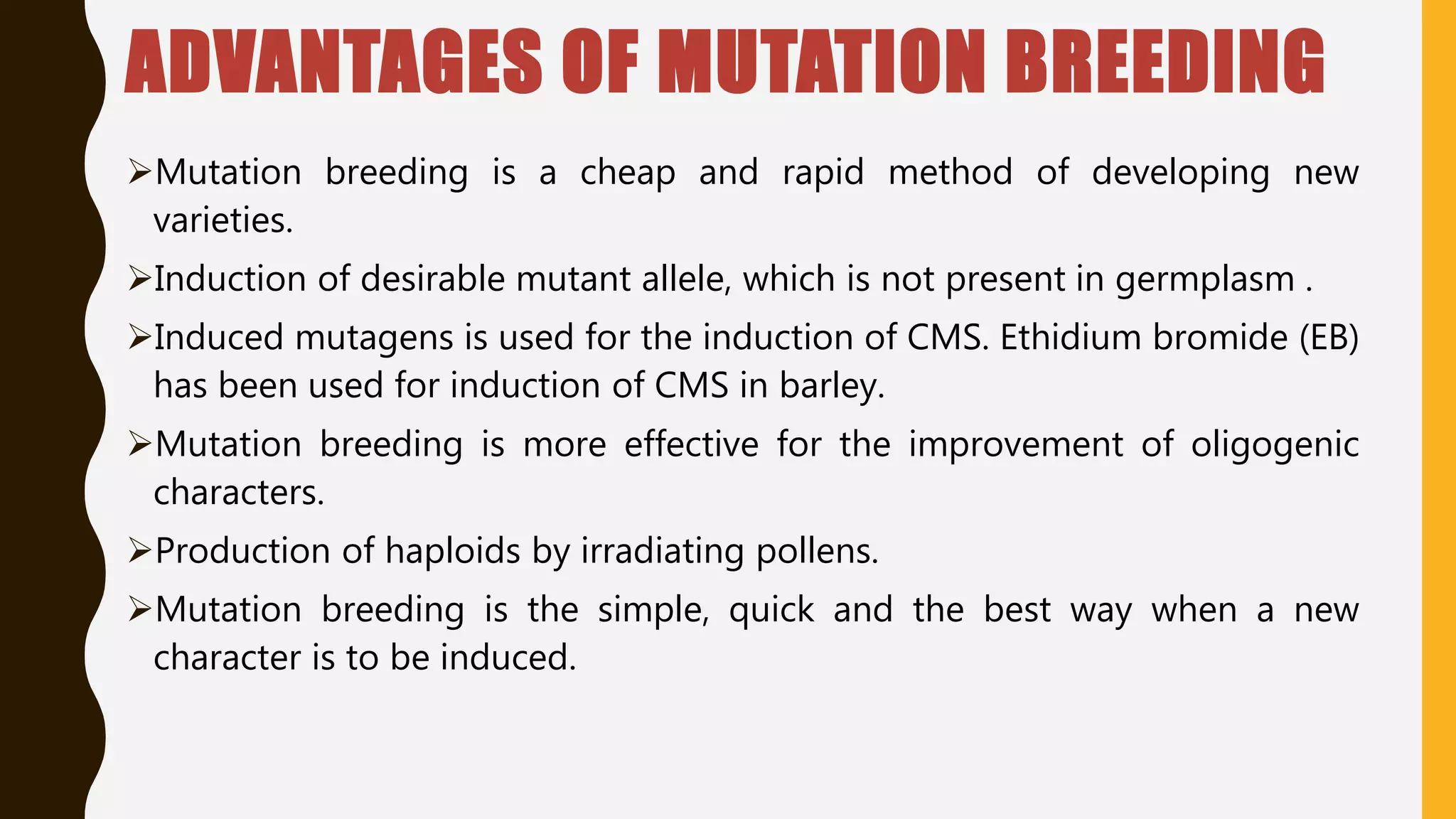 Mutation breeding in Plants | PPTX
