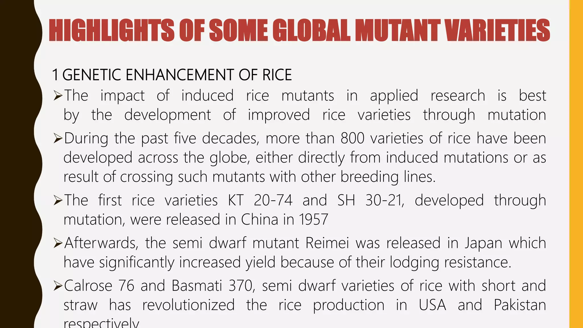 Mutation breeding in Plants | PPTX