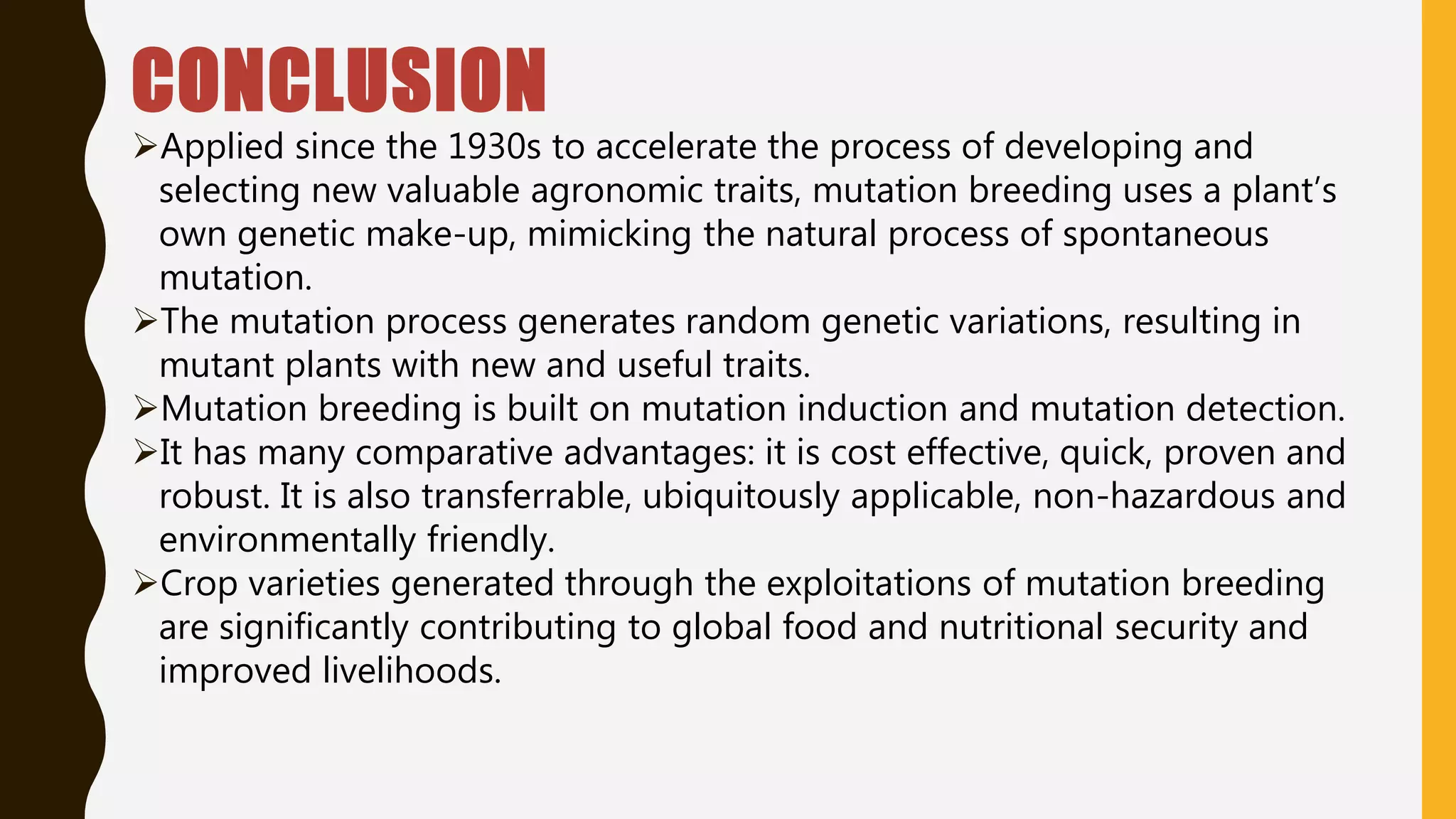 Mutation breeding in Plants | PPTX