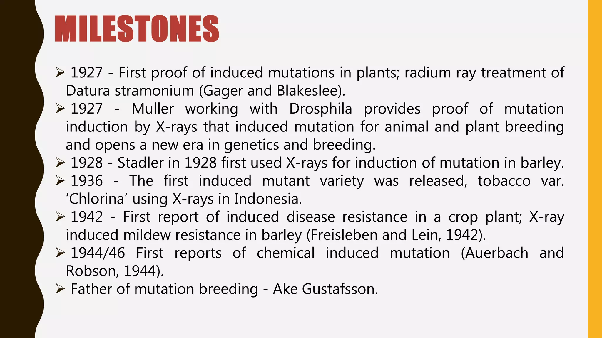 Mutation breeding in Plants | PPTX