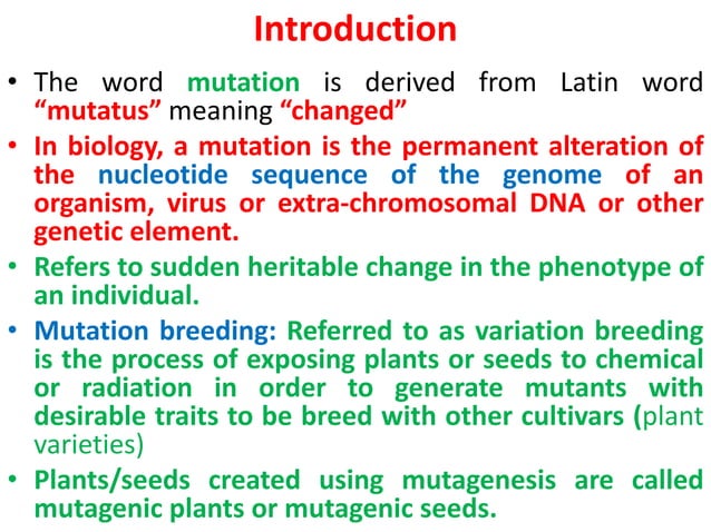 Mutation breeding | PPT