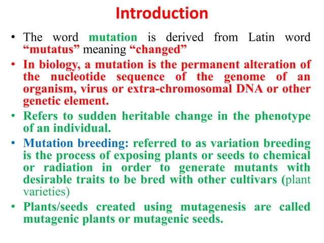 Mutation breeding | PPTX
