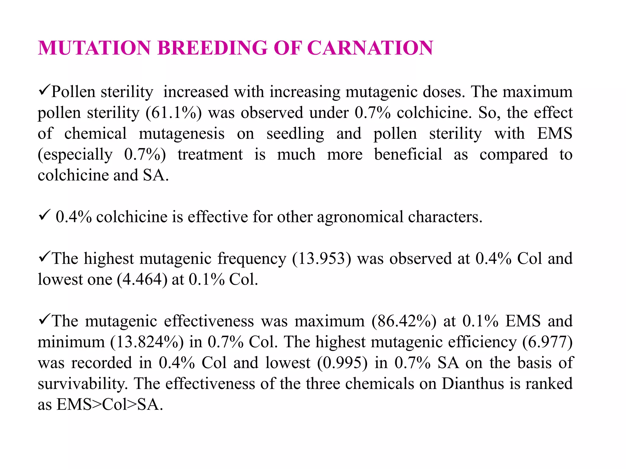 Mutation breeding in flower crops | PPTX