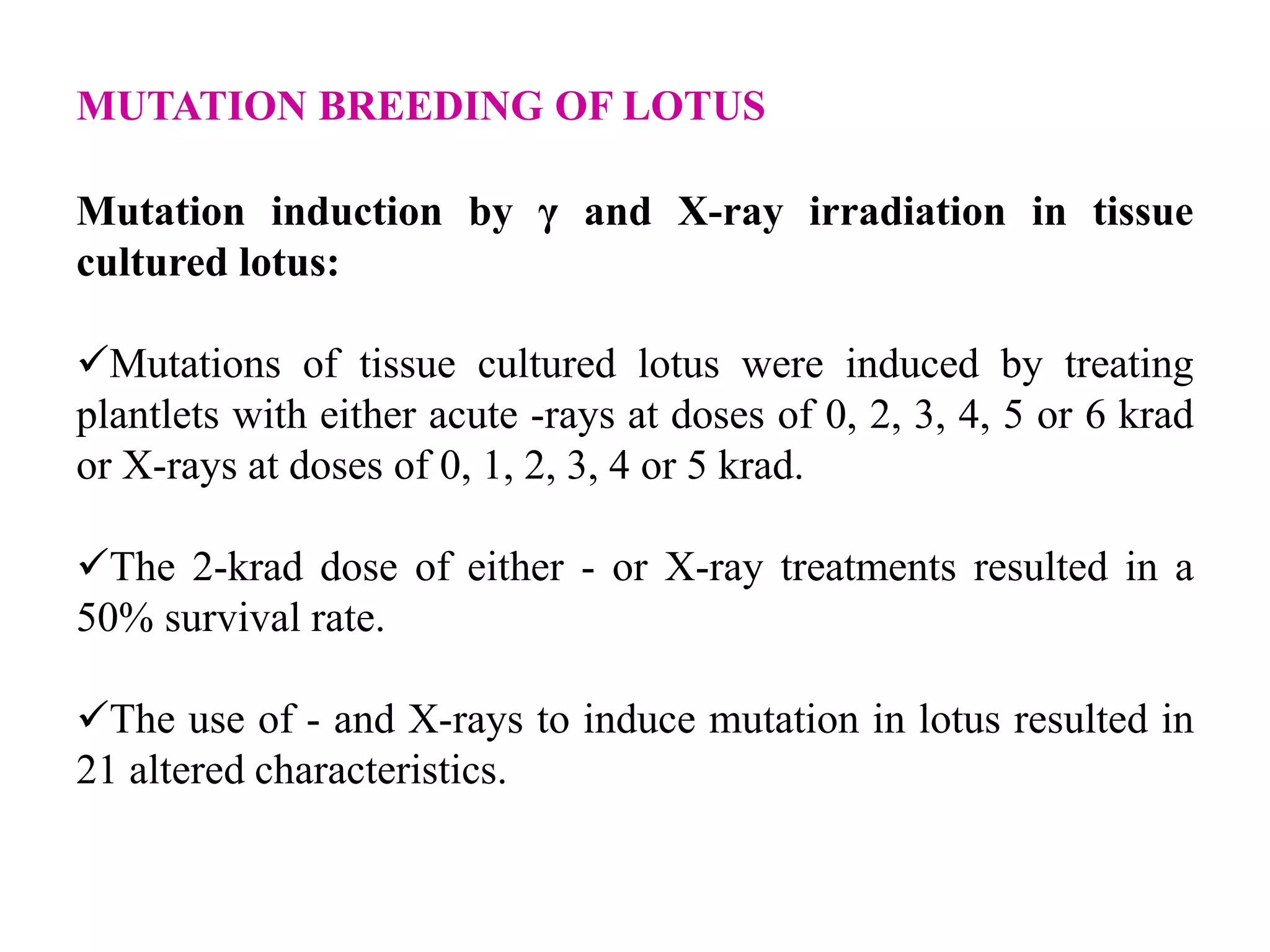 Mutation breeding in flower crops | PPTX
