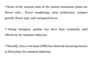 Mutation breeding in flower crops | PPTX