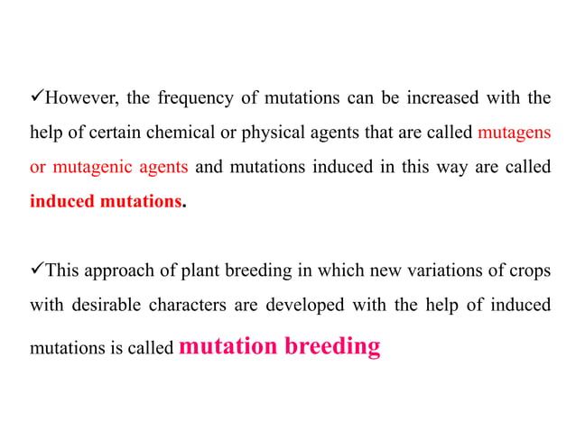 Mutation breeding in flower crops | PPTX | Gardening | Home & Garden