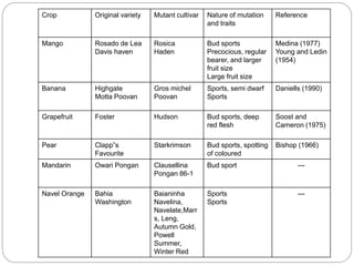 Mutation breeding in fruit crops | PPTX