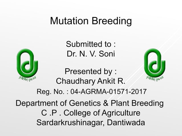 Mutation breeding | PPT