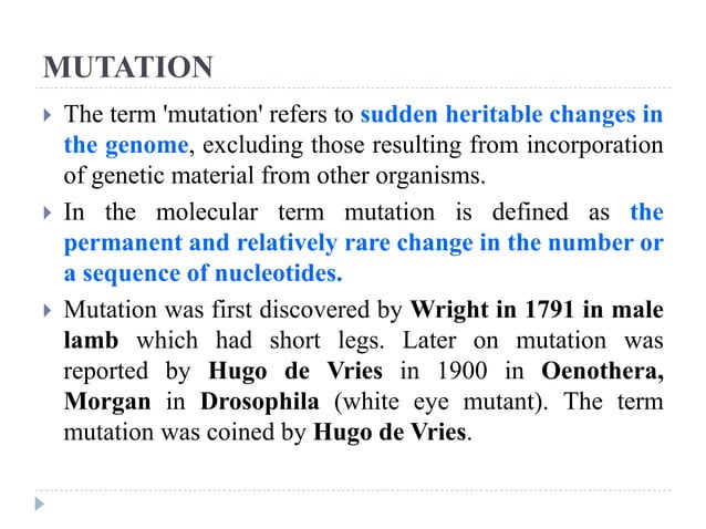 Mutation & its detection | PPTX