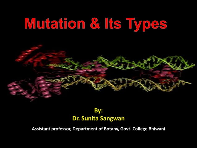 Mutation & its types | PPT | Chemistry | Science