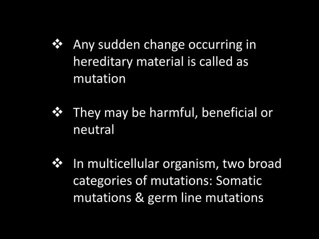 Mutation & its types | PPT | Chemistry | Science