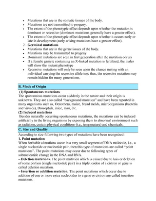 Mutation | PDF
