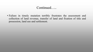 Mutation of land | PPTX