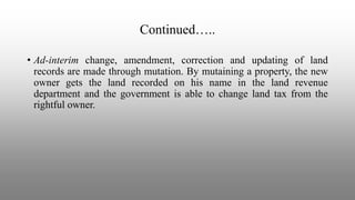 Mutation of land | PPTX