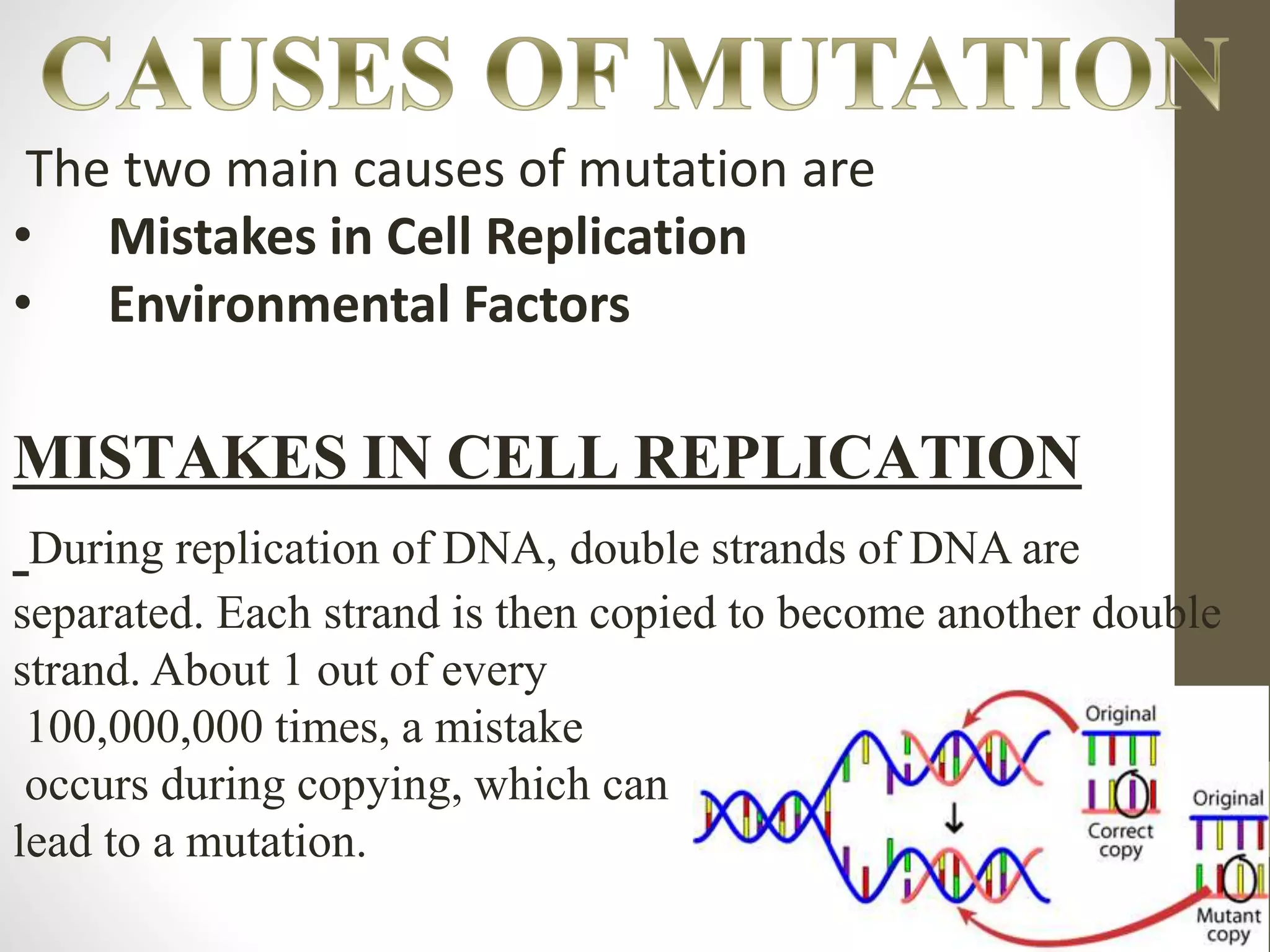 Mutation | PPTX | Genetics | Science