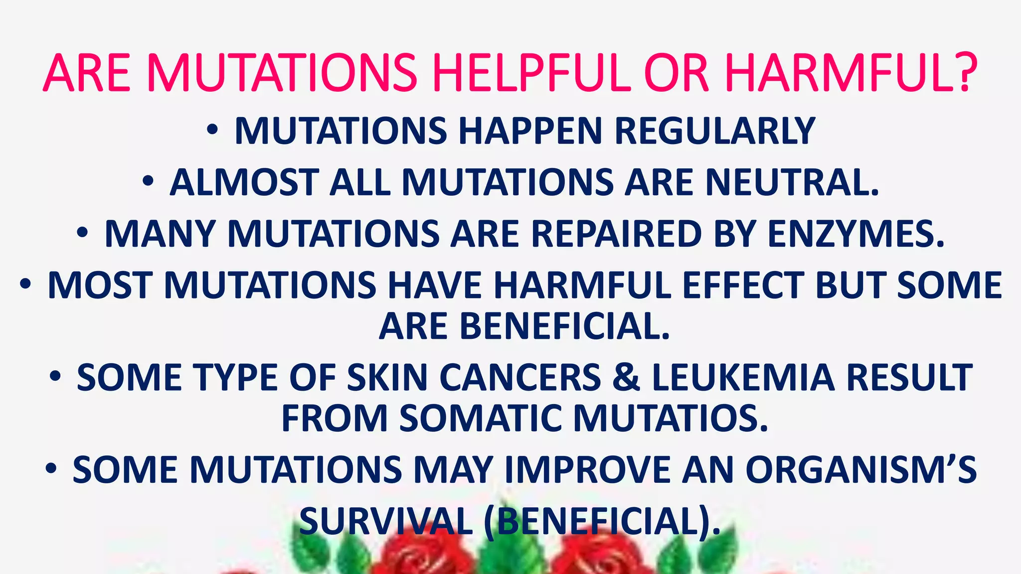 Mutation ppt - all types of mutation - gene mutation chromosome ...