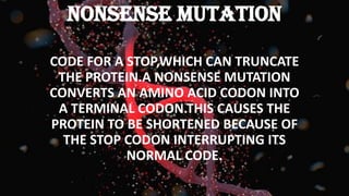 Mutation ppt - all types of mutation - gene mutation chromosome ...