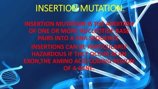 Mutation ppt - all types of mutation - gene mutation chromosome ...
