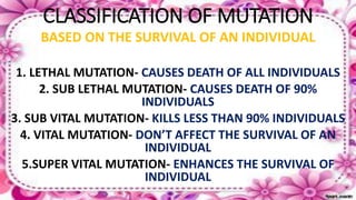 Mutation ppt - all types of mutation - gene mutation chromosome ...