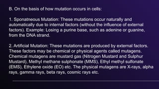 mutation, mutation nature, types presentation.pppt