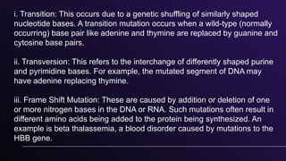 mutation, mutation nature, types presentation.pppt