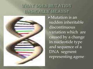 Mutations | PPSX | Genetics | Science