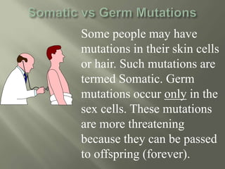 Mutations | PPSX | Genetics | Science