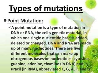 Mutations and Related diseases | PPTX