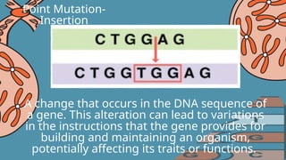 PowerPoint presentation for Mutation and its classifications. | PPTX