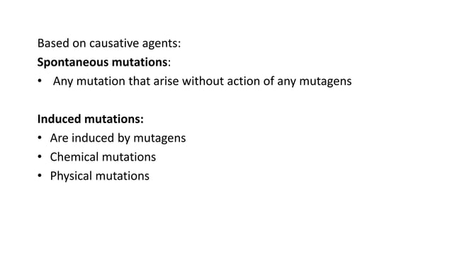 Nature and types of (DNA) mutations | PPT