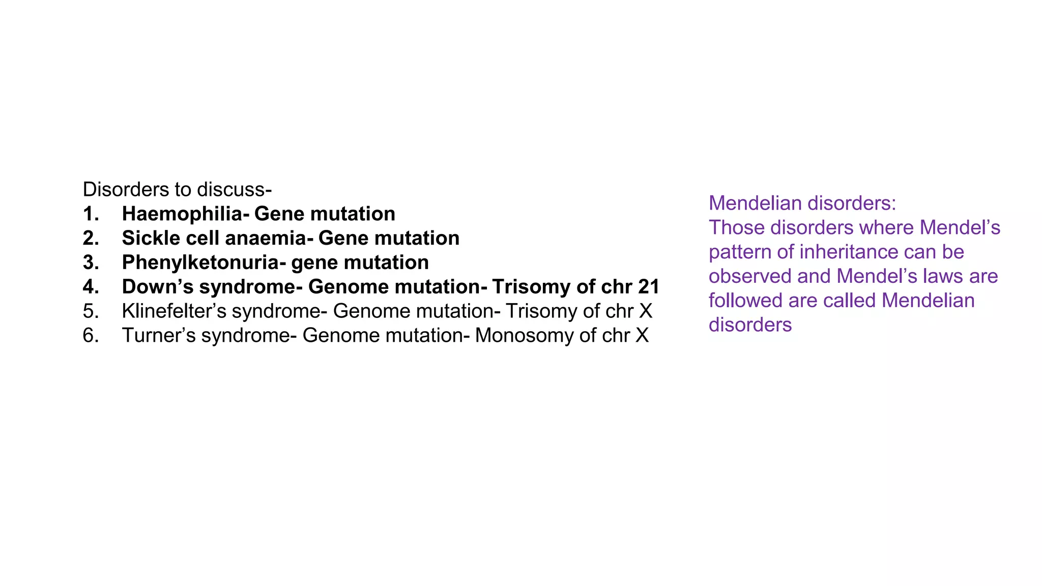 Mutations and disorders | PPTX