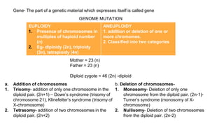 Mutations and disorders | PPTX