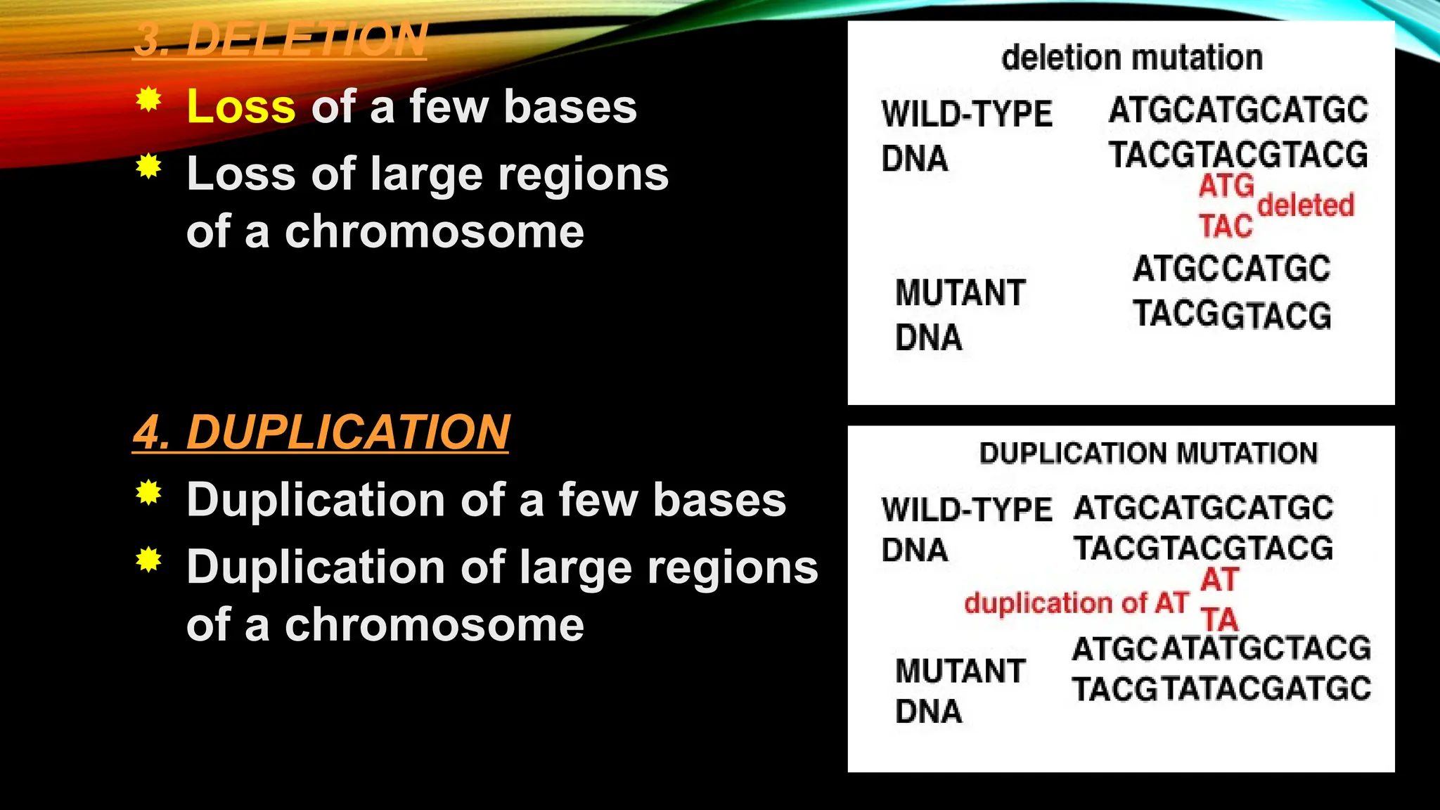 Mutations and disorder a presentation about mutation | PPTX