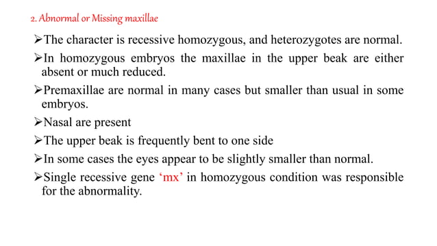 Mutations and major variants of skeleton in chicken | PPT