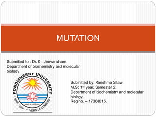 Mutation. | PPTX