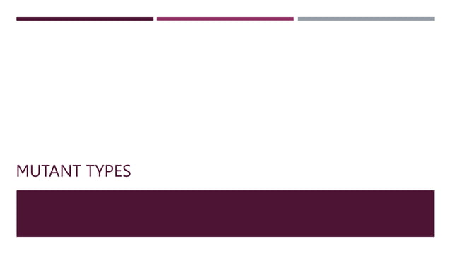 MUTATIONS FINAL.kinds of mutation,causes | PPT