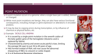 MUTATIONS FINAL.kinds of mutation,causes | PPT