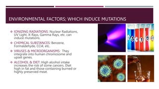 MUTATIONS FINAL.kinds of mutation,causes | PPT
