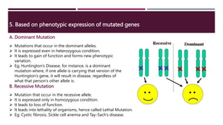 MUTATIONS FINAL.kinds of mutation,causes | PPTX