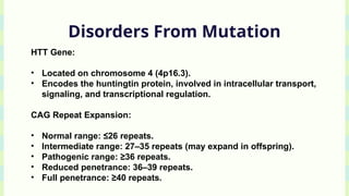 Mutations in Protein-Coding Genes: Mechanisms and Implications | PPTX