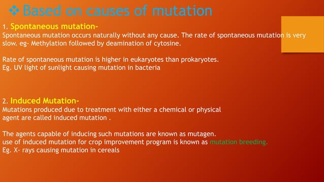 Mutations,natural selection and speciation | PPTX