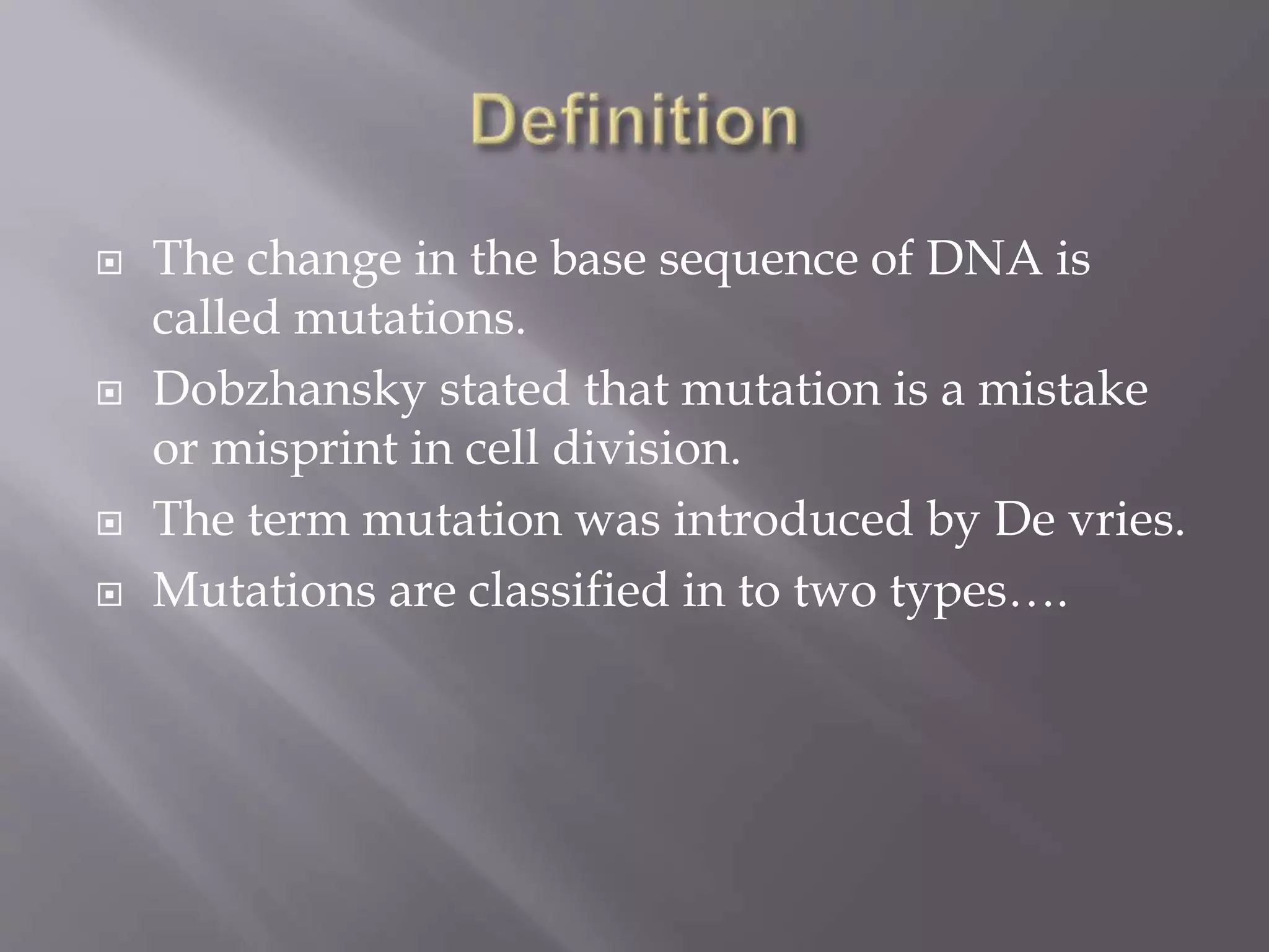 Mutations | PPT