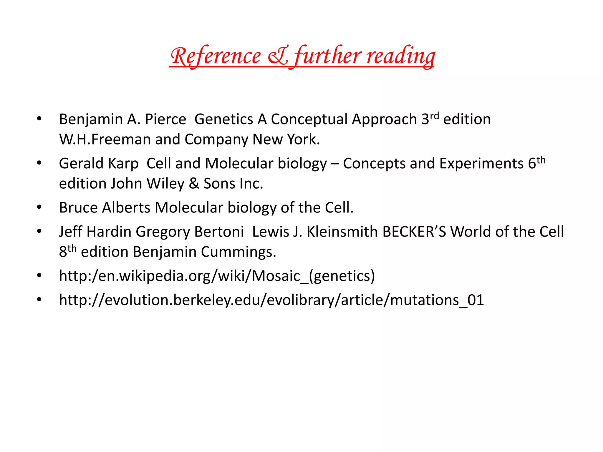 Spontaneous and induced mutations | PPTX